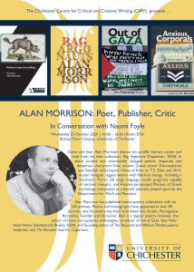 ALAN MORRISON: Poet, Publisher, Critic | Sussex Local