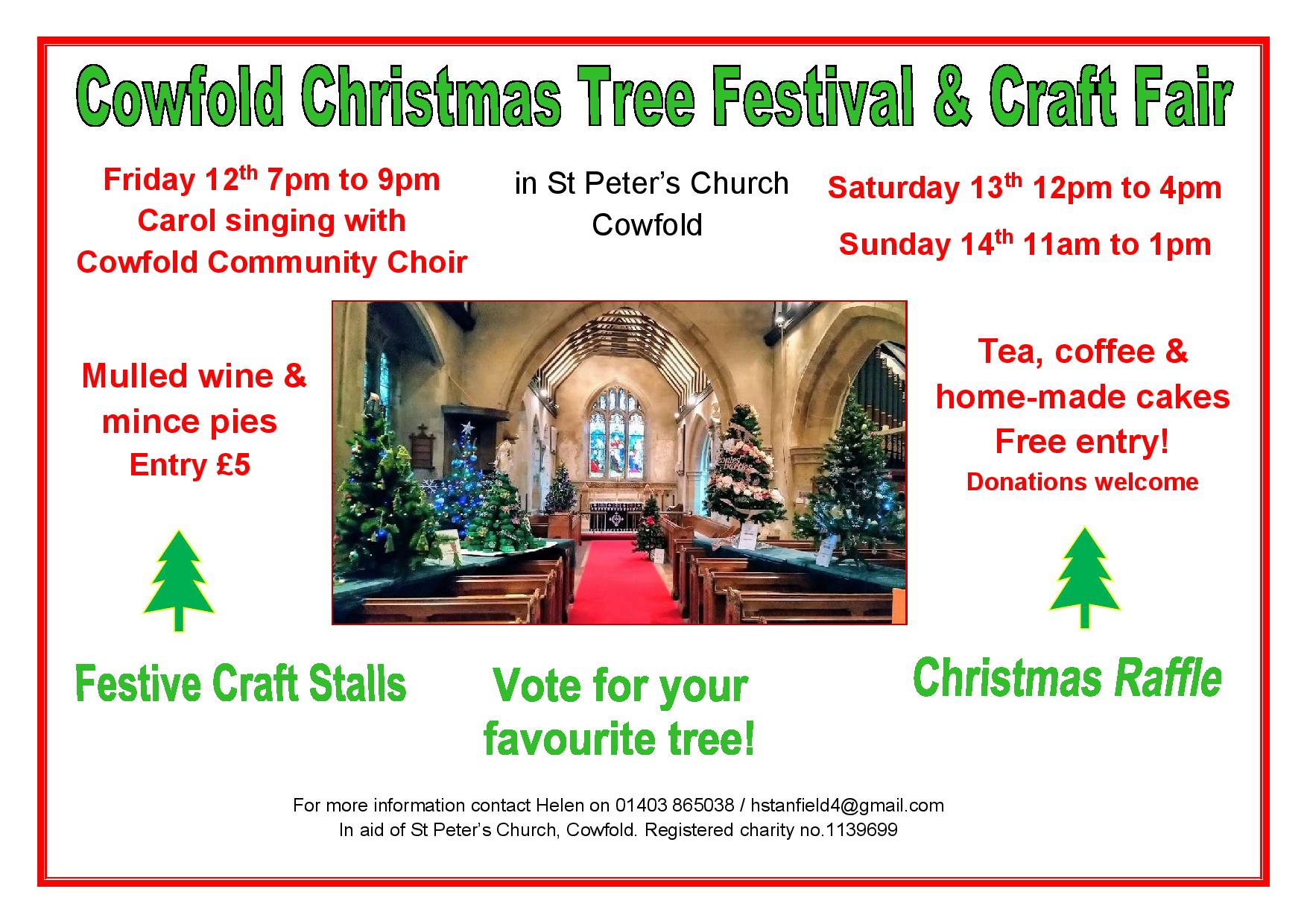 Cowfold Christmas Tree Festival And Craft Fair | Sussex Local
